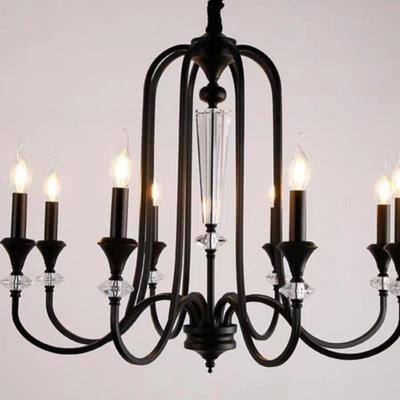 美式卧复古个性蜡烛民厅60吊灯轻奢田园风宿客酒店餐厅室衣帽间吊