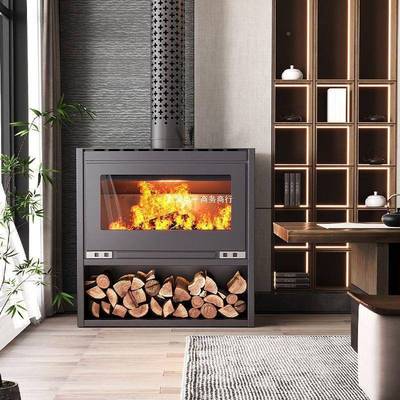 真火燃木782壁炉匠人村柴火家农用别民宿采暖炉取暖炉墅烧装饰柜