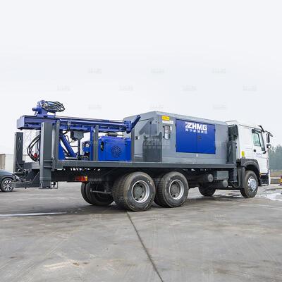 0汽车载气动水井钻机300井钻孔机设备勘探RCK取芯50深井打车钻井