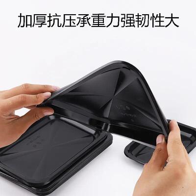 体托TBG盘牛一次性生鲜排鹅肝色真空吸塑盘黑塑料高贴档商用可覆