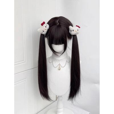 纤韵佳人假发女少萝甜妹长直发日常自然60cm黑棕色全头套式Lolita