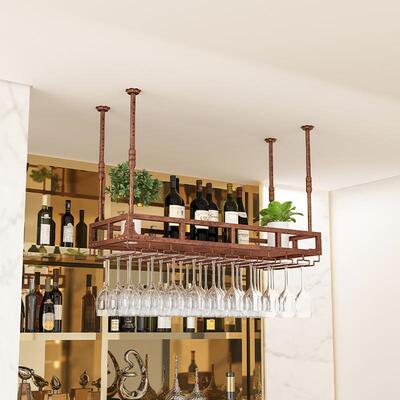 商用铁艺纳倒挂红酒见详情杯架红架节调置酒物架挂架架子收架铁艺
