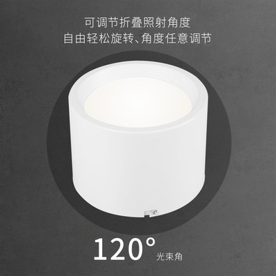 回龙澳浦家用简约明装筒灯10w/15w/20w照明灯天花板走廊过道孔灯