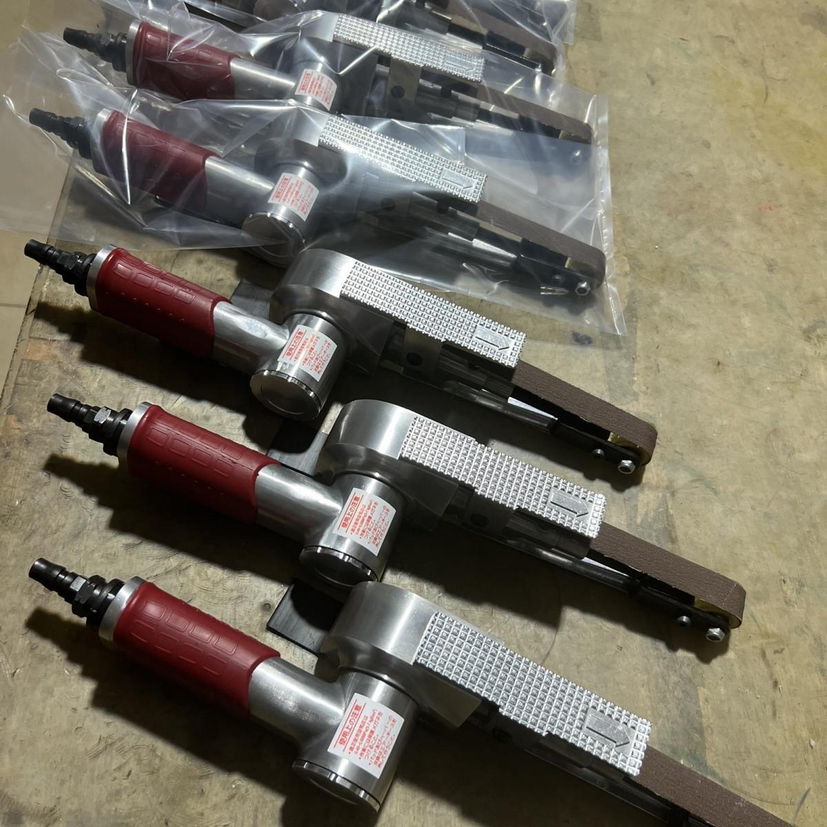 台湾气动砂带机可旋转手持拉丝机磨光机环带机抛光焊缝木工打磨机