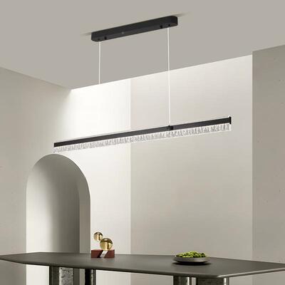 225新款0意式长极简餐厅现条吊灯代简约一字HRK茶室吧台办公室吊