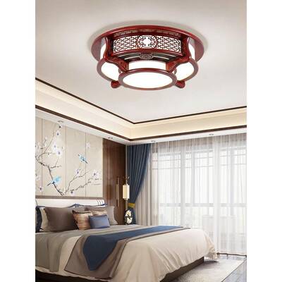 实木新中式客灯厅吸顶灯灯le54561d室餐厅仿古风现代灯卧具灯饰