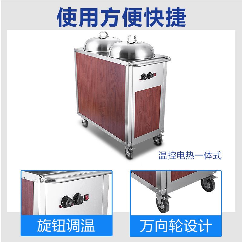兴美亨锈暖钢单双567头碟机商不用碟保温车麻辣暖烫专用木纹暖碟