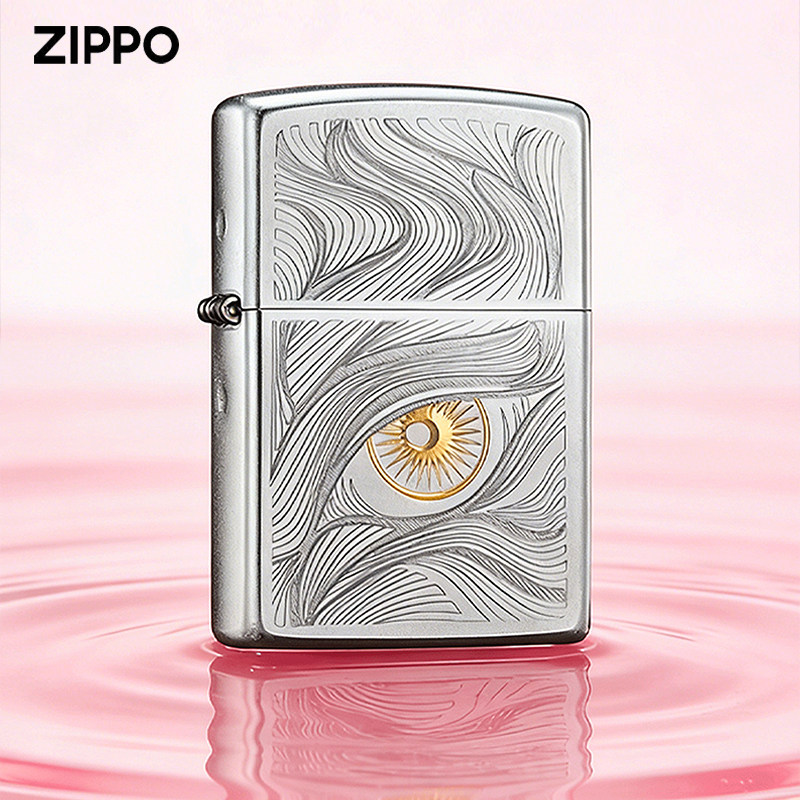 zippo煤油防风打火机秋水含睛官方正品生日纪念日礼物送男友高级