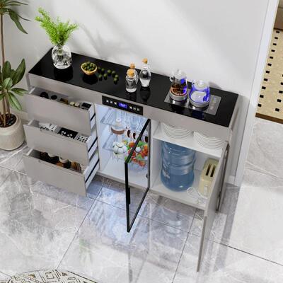 自全动智能茶吧机025年新款家用餐边柜一体桌台式柜子2CLH面桌带