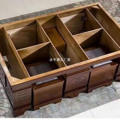 现代岩板功实夫木茶几客具一体厅火烧61021石茶茶几桌家用办公室泡茶台