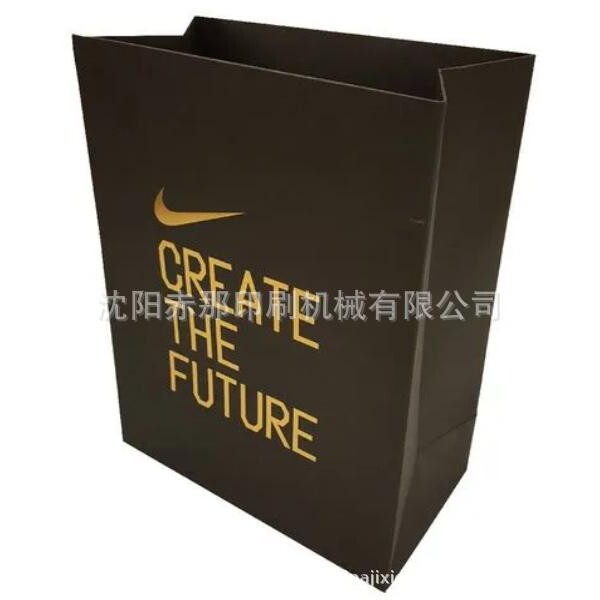 黑色包装手提袋图案烫金机 抽绳束口绒布袋印刷机 logo烫印设备