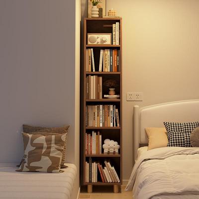 实木腿床头书架落EXK地置物架带腿纳书柜家用小型户靠墙收子矮柜