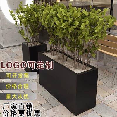 户不锈钢花qzh61382箱隔断槽护栏铁艺花箱可移动外种植售部花池景