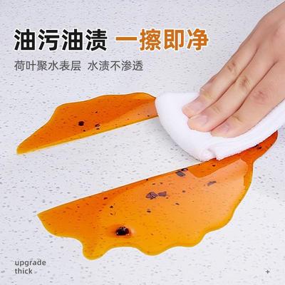 厨台房面防油贴纸自粘墙壁防WAJ水橱柜台新贴膜防灶火耐高温保翻