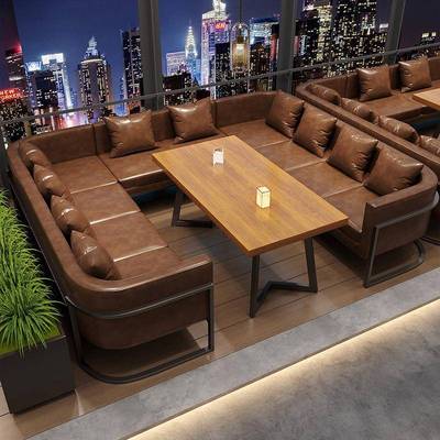 285复古小酒馆音乐吧酒吧实木桌椅咖啡烤厅卡餐座清沙发烧店商用