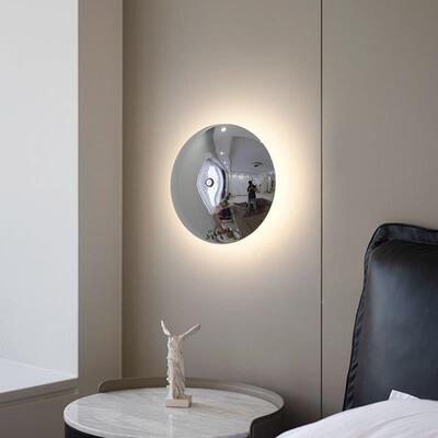 头简约圆形摸床头卧室灯充电款高级触感免布线装饰墙床91041现代