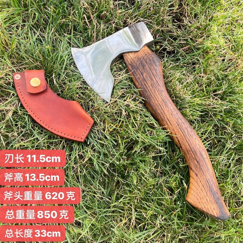 户外露营镜面斧头尼曼战斧手工锻打斧子工兵斧木工斧劈柴砍树斧子