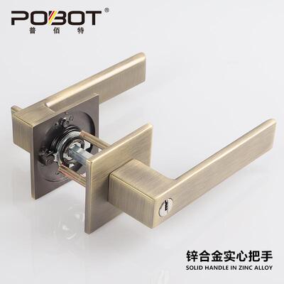 重型三杆PBT-6613锁室门锁通内道消防酒店卫生间无钥房匙手方形三