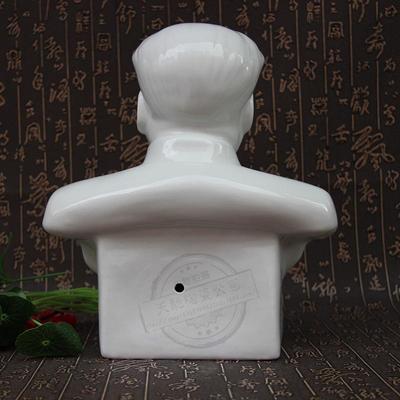 代复古白色伟人像现家居饰客厅办公装EHB主工艺礼品陶瓷摆件半身