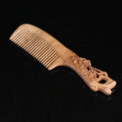 金木丝GX-02110楠木镂长空女高级柄梅花图案梳送礼送朋友直播供货