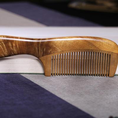 金丝楠木水波子梳梳手GX-08120打磨雕刻美工发复古原木色结婚送礼