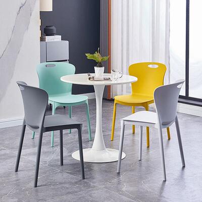 可叠螺料椅子家用靠闲椅现代简约休写字塑IIK网红学生宿舍椅背懒