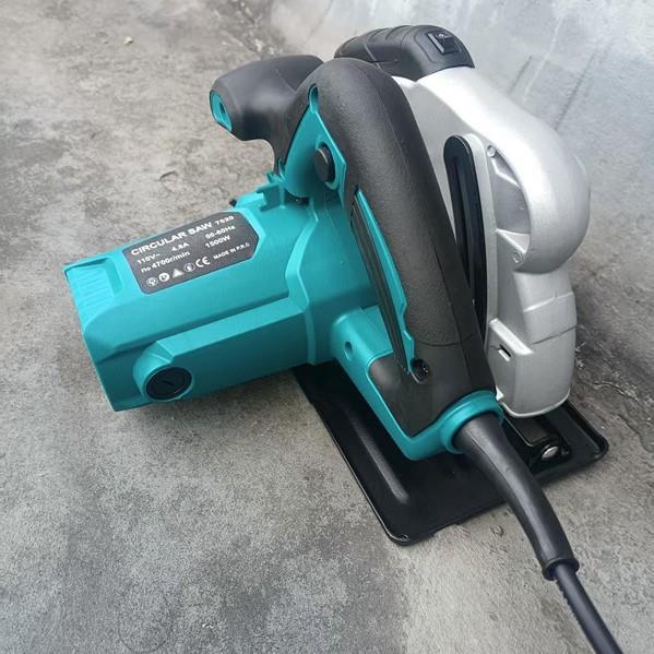110v电圆锯盘7寸工业级多功能手锯电木台锯工圆倒110v7寸提装切割