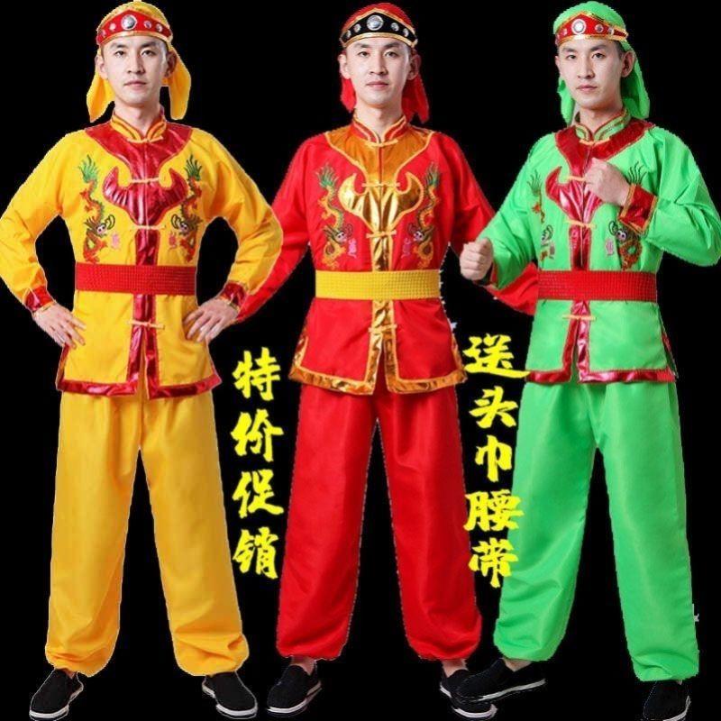 秧歌服新款男女套装中老年民族表演腰鼓锣鼓打鼓演出舞龙舞狮服装