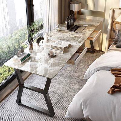 岩靠板长条子桌窄书桌极简墙双人阳台卧室床边桌工作台办S41810公