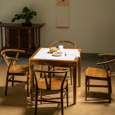 木岩板餐桌方桌小八仙桌新中小式正方形胡BCZA-80桃实木家用户型