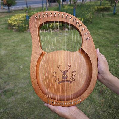 16音莱雅琴初学里者7音0音琴板式乐器TAS箱式弹拨1类拉琴竖竖琴