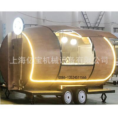 上海厂出口欧洲啤酒车咖啡车牵引车移动啤酒桶车barrel trailer