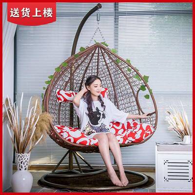 吊篮藤椅内千家用吊椅秋成人吊床阳台单人35302双摇摇躺椅室客厅