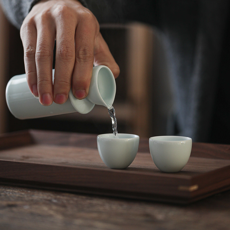 景德镇梵悦温酒壶陶瓷温酒器中式酒壶黄酒烫酒壶家用酒具套件