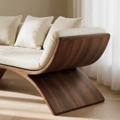 式美学黑贵胡桃木宋白蜡木实47455木妃台椅太妃椅客厅沙发阳慵懒