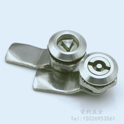 不锈钢304电柜箱铁皮柜转舌锁 三角型锁芯一字型锁 开关柜锁MS705