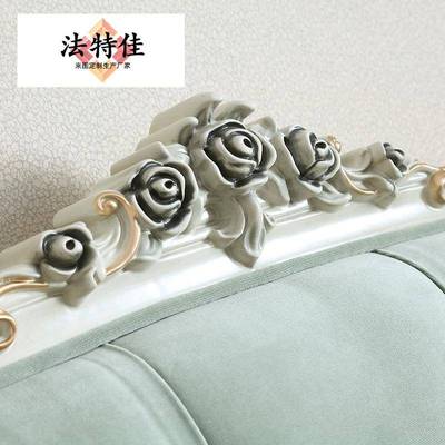 新古典欧式法式奢绒布艺实木无品牌/双人床1.8米包卧室简软欧华式
