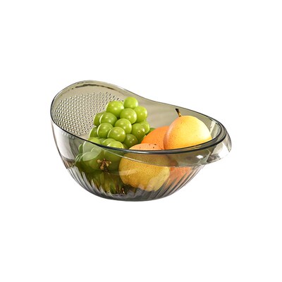 MOLA.Spicy.沥水篮透明洗米筛淘米箩淘米神器洗菜篮沥水篮  辣冬