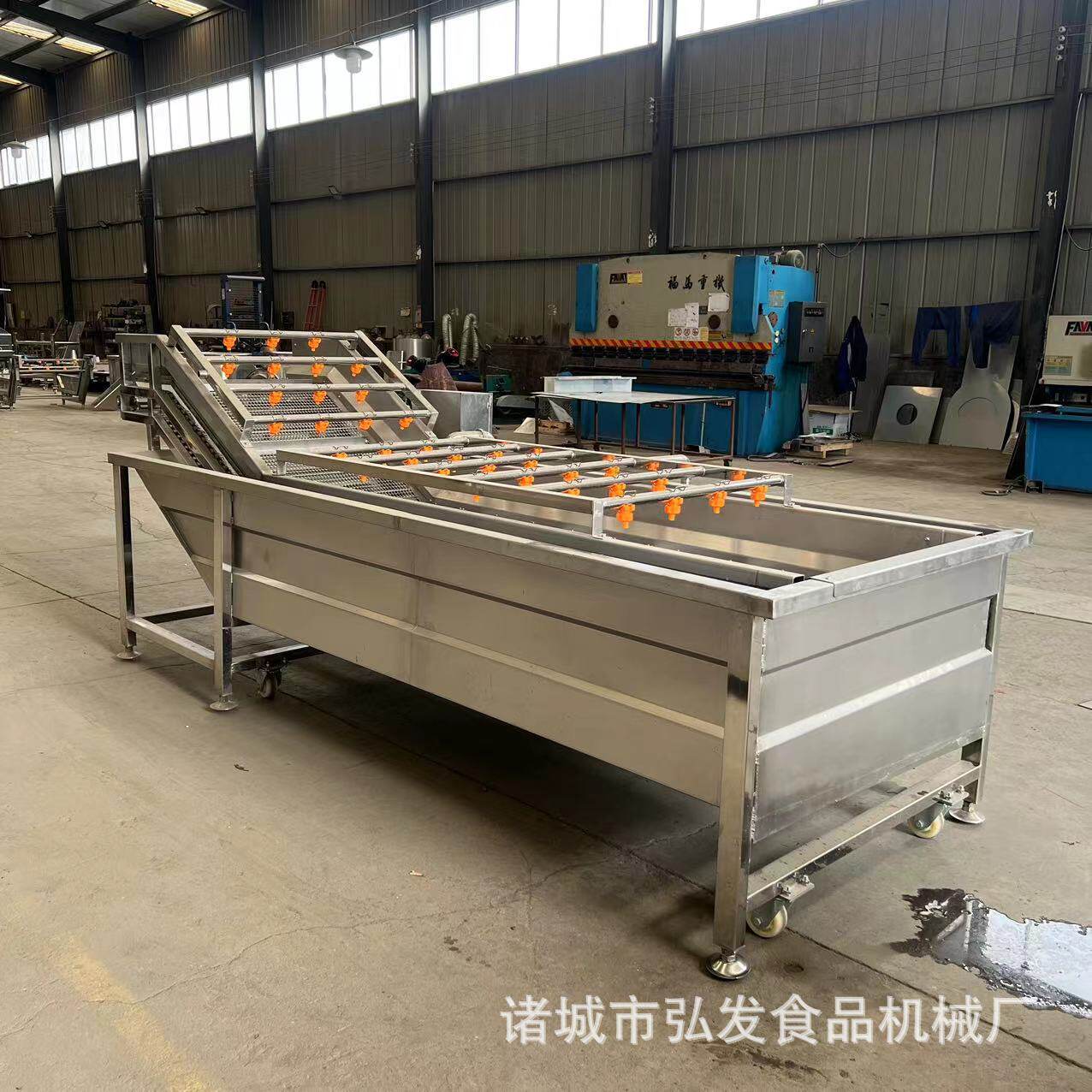 商用鸡爪气泡清洗机 大型蔬菜清洗流水线 肉制品加工自动清洗设备