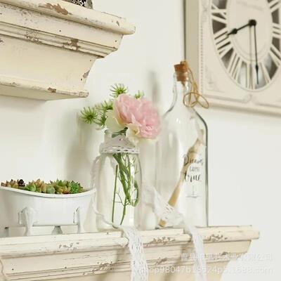 法式复架古墙浮架家居BYS25042壁装饰白色悬置物架客厅走廊分层墙