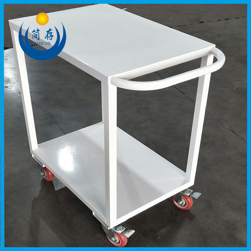 简存二层三层钢制推车双层工具车汽修车车间维修作业车移动平板车