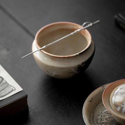 宜室茶话瑞水鹤柴洗rh-js烧复古陶瓷茶洗水茶建渣缸水盂家用茶道