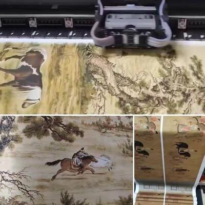 艺术微熟喷打印涂层半宣清防水涂层仿真字画艺术制品高复打无品牌