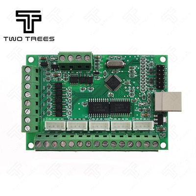 俩棵树 MACH3 V2.1 雕刻机主板 cnc 5轴步进电机驱动器接口控制板