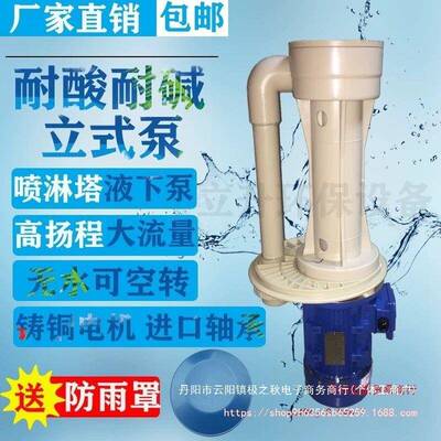 立式耐酸泵碱下泵喷AVG淋塔液化工液脱硝塔水泵槽内下耐酸碱防腐