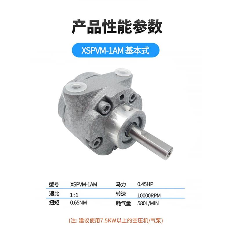 欣山1AM1UP叶片式气动马达小型高速防爆无级调速可正反转配减速机