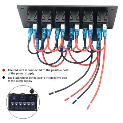 房配件游艇改装3面位车S5332-B-/6位开关面12板/24V铝板板开关