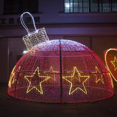 外草坪光亮化灯LED置圆球拱门造型商场美陈灯光布户86574秀灯节布