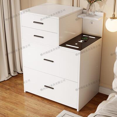 梳妆台型头柜一体小户迷你翻盖组合KLG6542025新款现代床能简约智