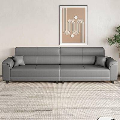 2025新款客厅猫爪皮沙发现代简约风家65981多具人沙发一字直排小